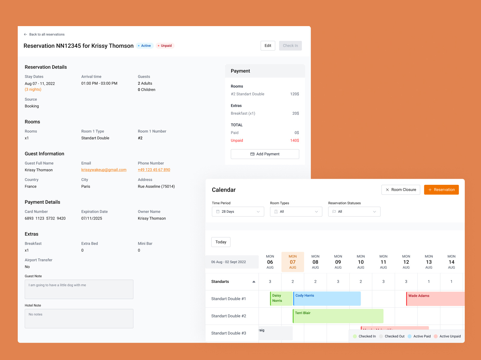 Hotel POS System by Olena Humeniuk on Dribbble