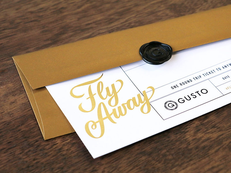 Fly Away Tickets by Jenna Carando for Gusto Design on Dribbble