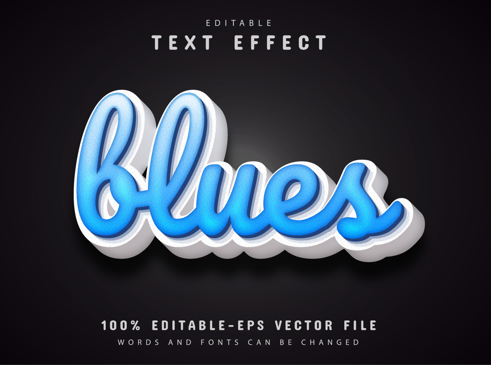 Blues text effect editable by Aglonemadesign on Dribbble
