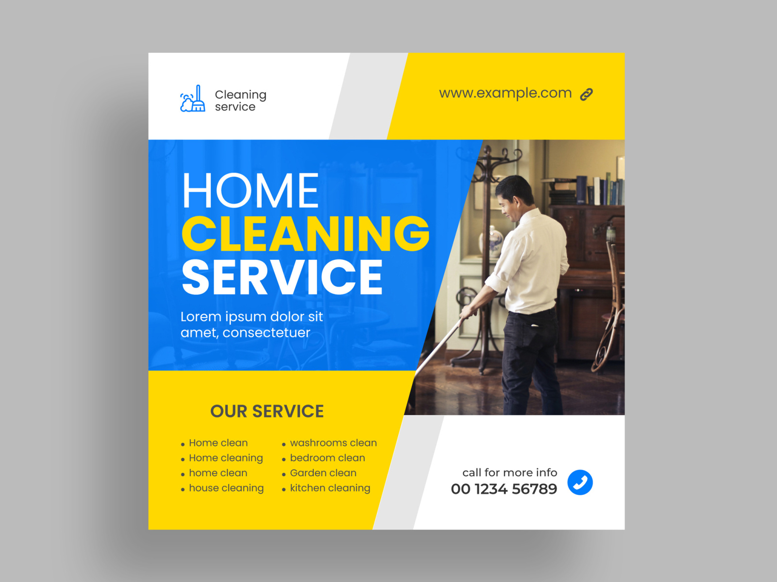 Cleaning service social media post design by MD Shawn on Dribbble