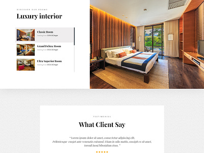 Monalisa Hotel Site by Logan Dang on Dribbble