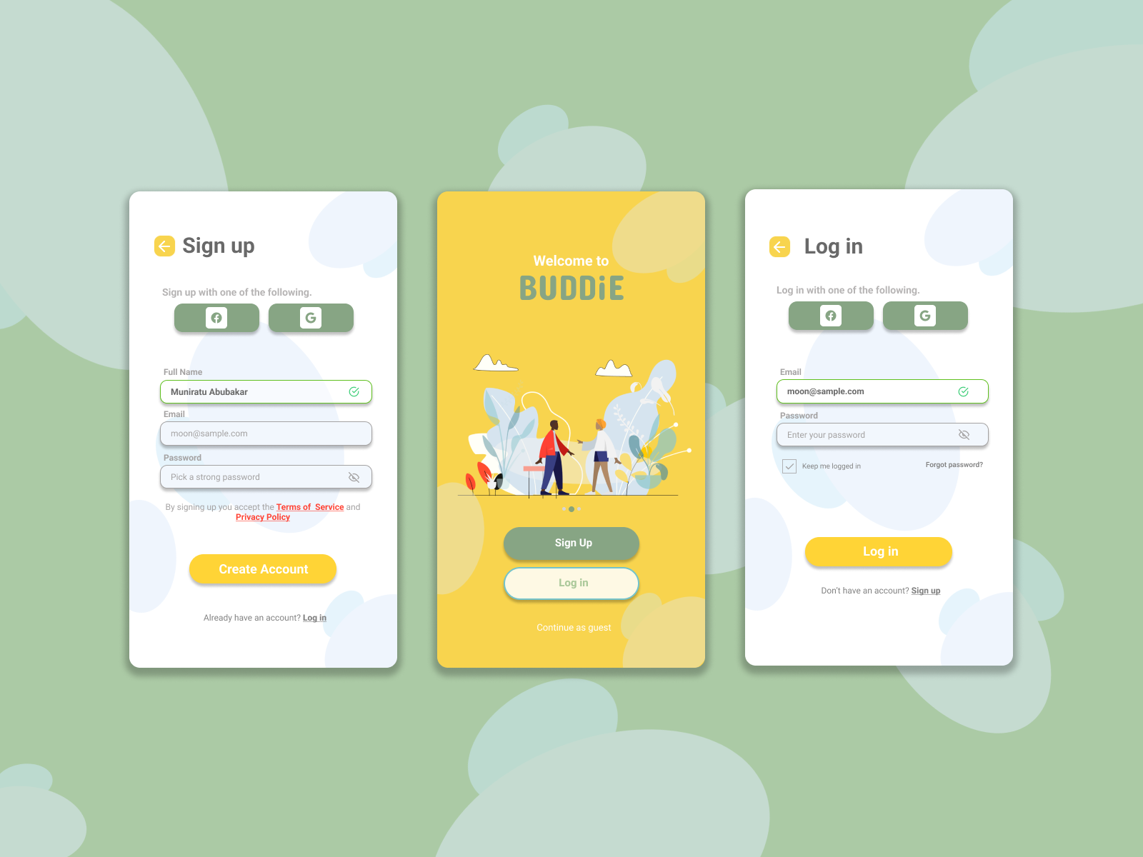 Daily UI 001 - Sign up Page by Abubakar Onehdefojo on Dribbble