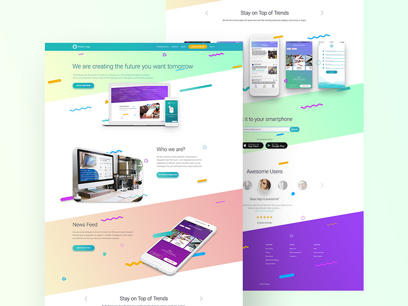 Mobile App Website Mockup by Md Abdullah Al Farabi on Dribbble