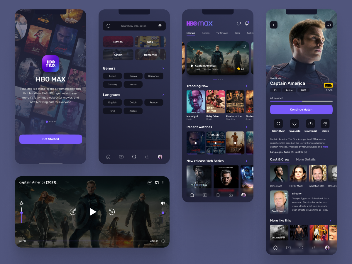 HBO Max Redesign Challenge by Uphold Solution on Dribbble