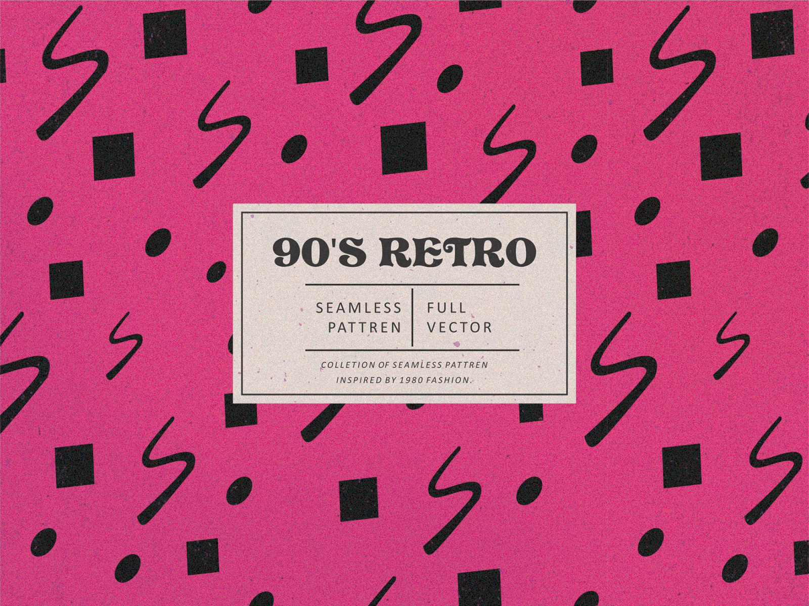 Pink 90'S Retro Pattren by partikusidesign on Dribbble