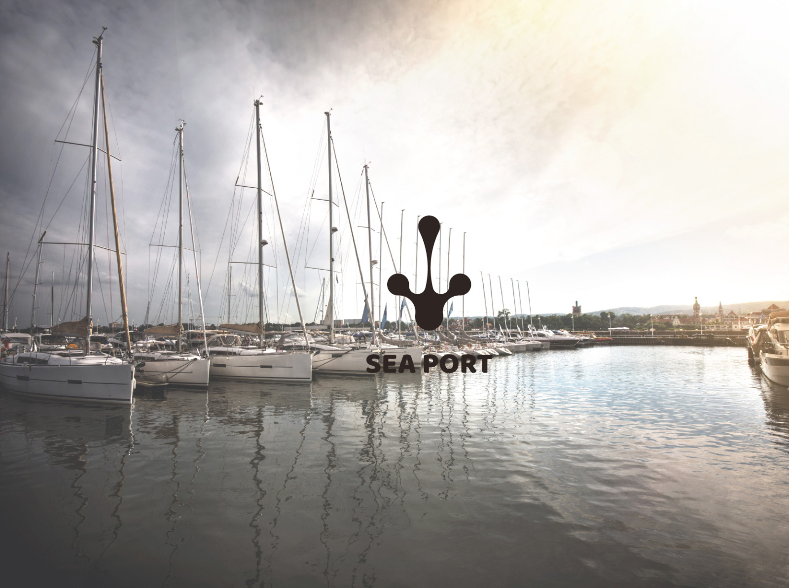 Logo sea port by Kuntuganova Tatyana on Dribbble