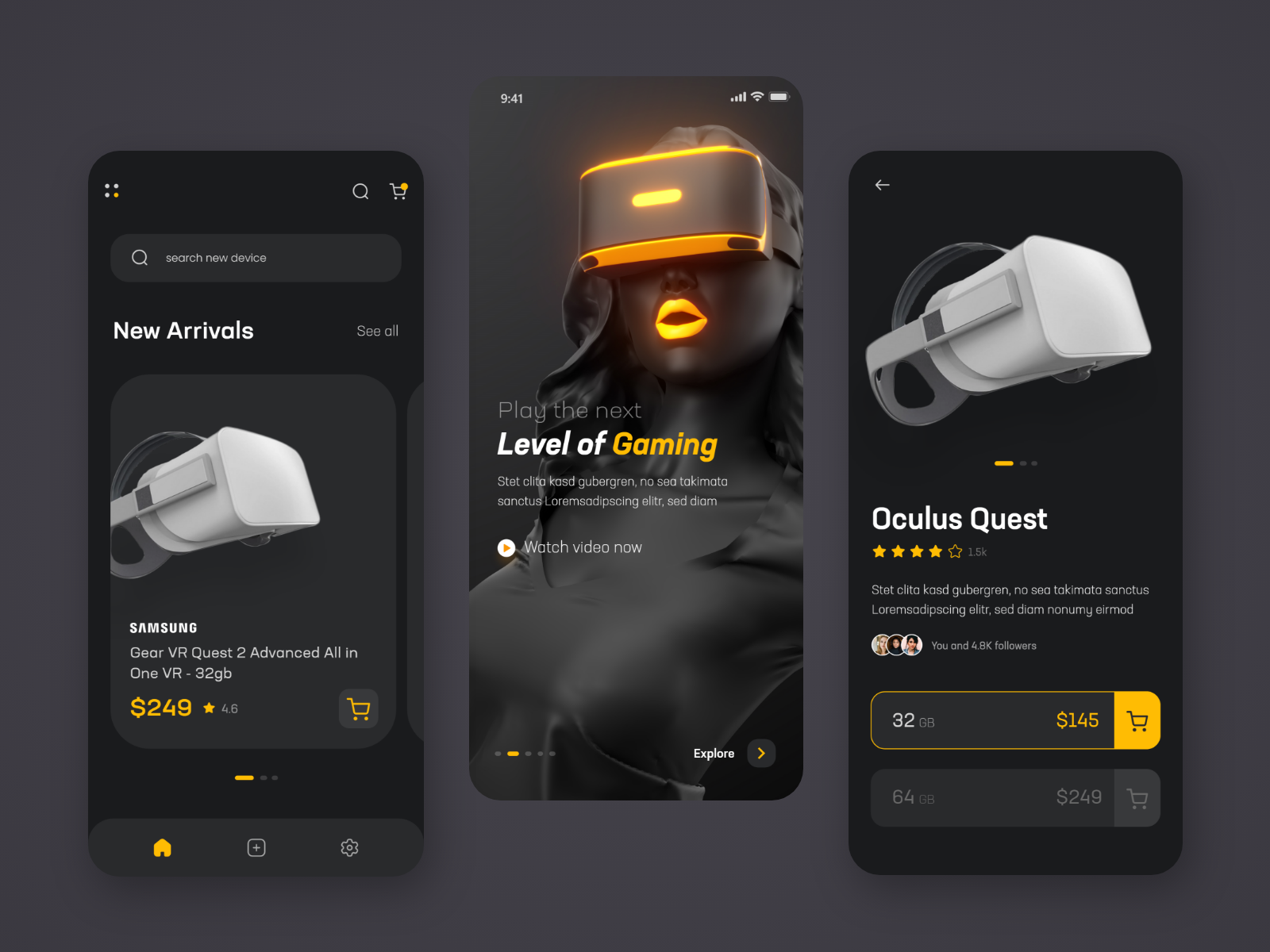 VR Mobile App UI Kits by MD. Mohin Uddin on Dribbble