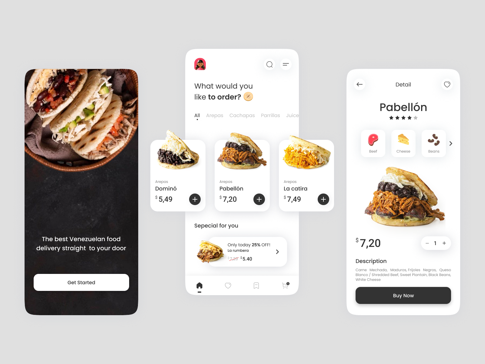 Arepa app - Venezuelan Food Delivery App by Natasha on Dribbble