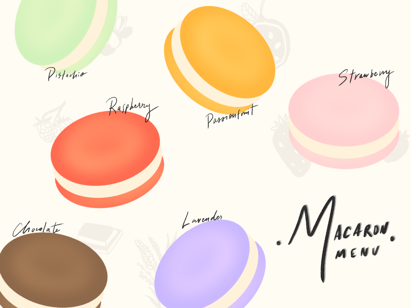 Macaron Menu by Chaelin on Dribbble