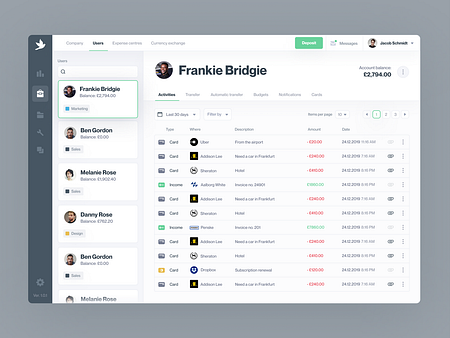 Smarter Business / Company Spending - Others by Mateusz Piatek on Dribbble