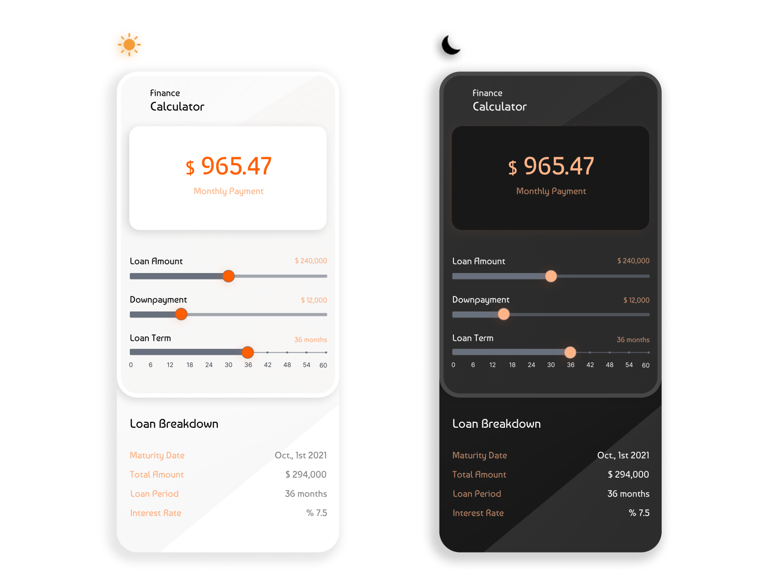 Finance Calculator - DailyUI Challenge by Ali Arabeen on Dribbble