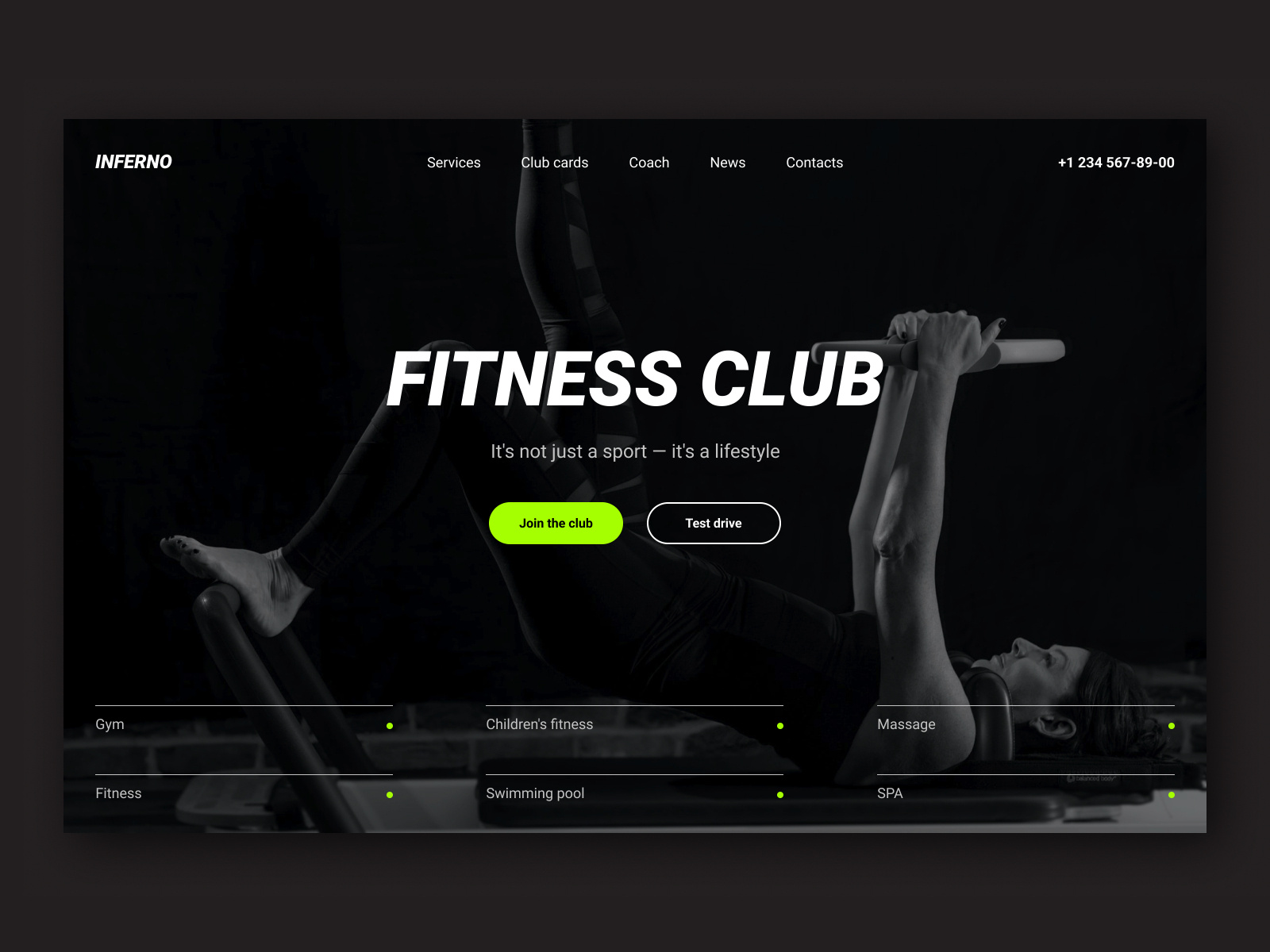Hero Image for Fintess Club by Ilya Potapenko on Dribbble