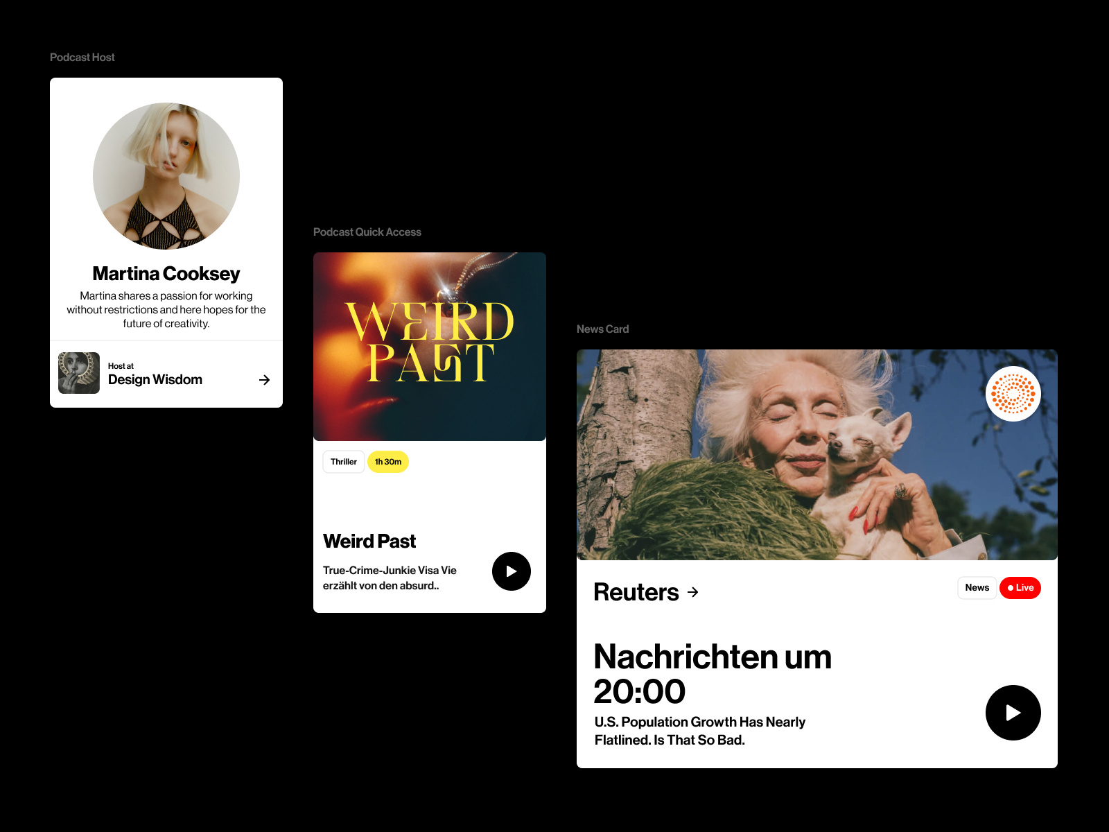 Audio Card System by Mikha Makhoul on Dribbble