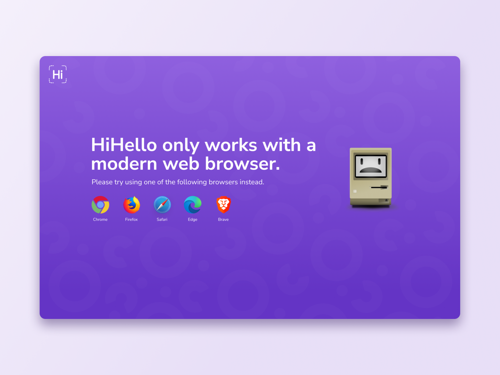 Unsupported Browser by Stjepan Kilic on Dribbble
