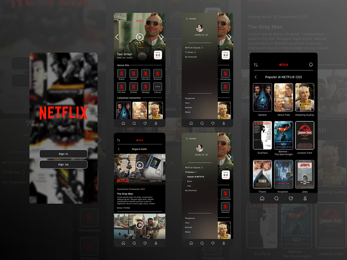 REDESIGN UI NETFLIX MOBILE APP by Rizki Try Darmawan on Dribbble