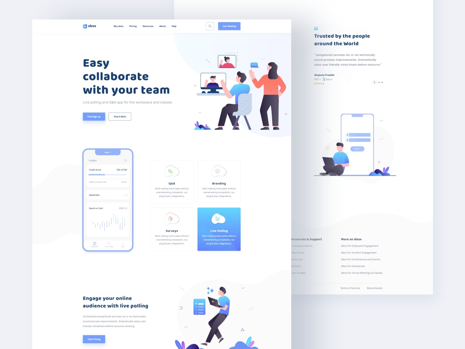 Team Collaborations app service web template design by Team Pixency for ...