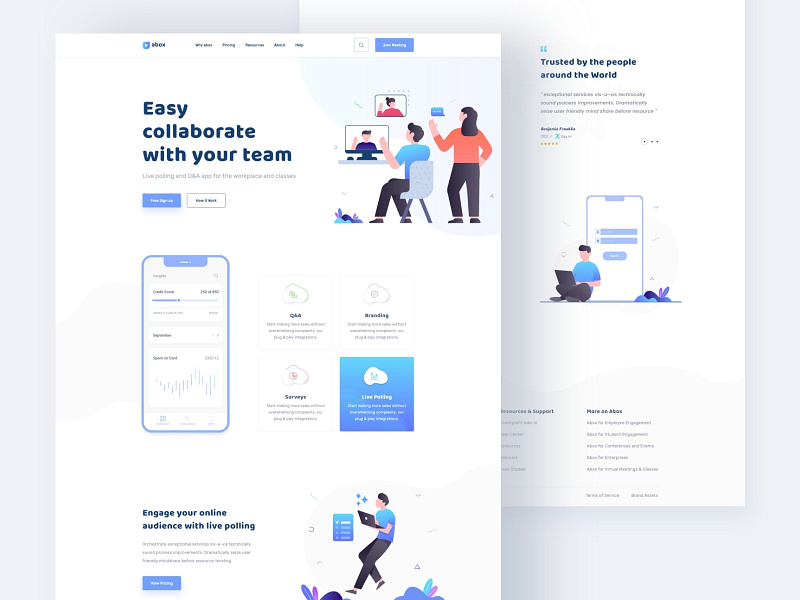 Team Collaborations app service web template design by Team Pixency for ...