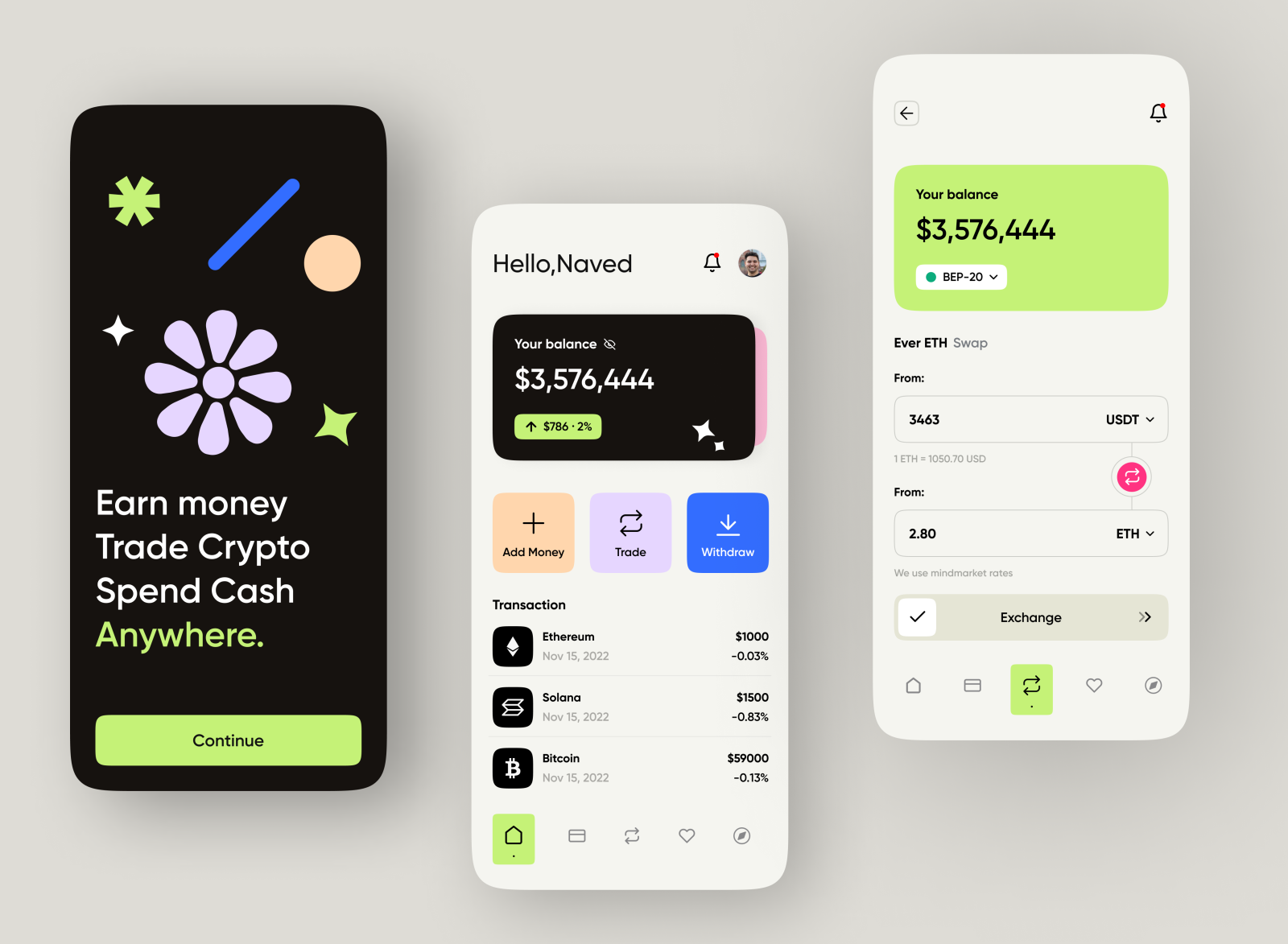 Web3 concept | Swap | wallet by Naved Alam on Dribbble