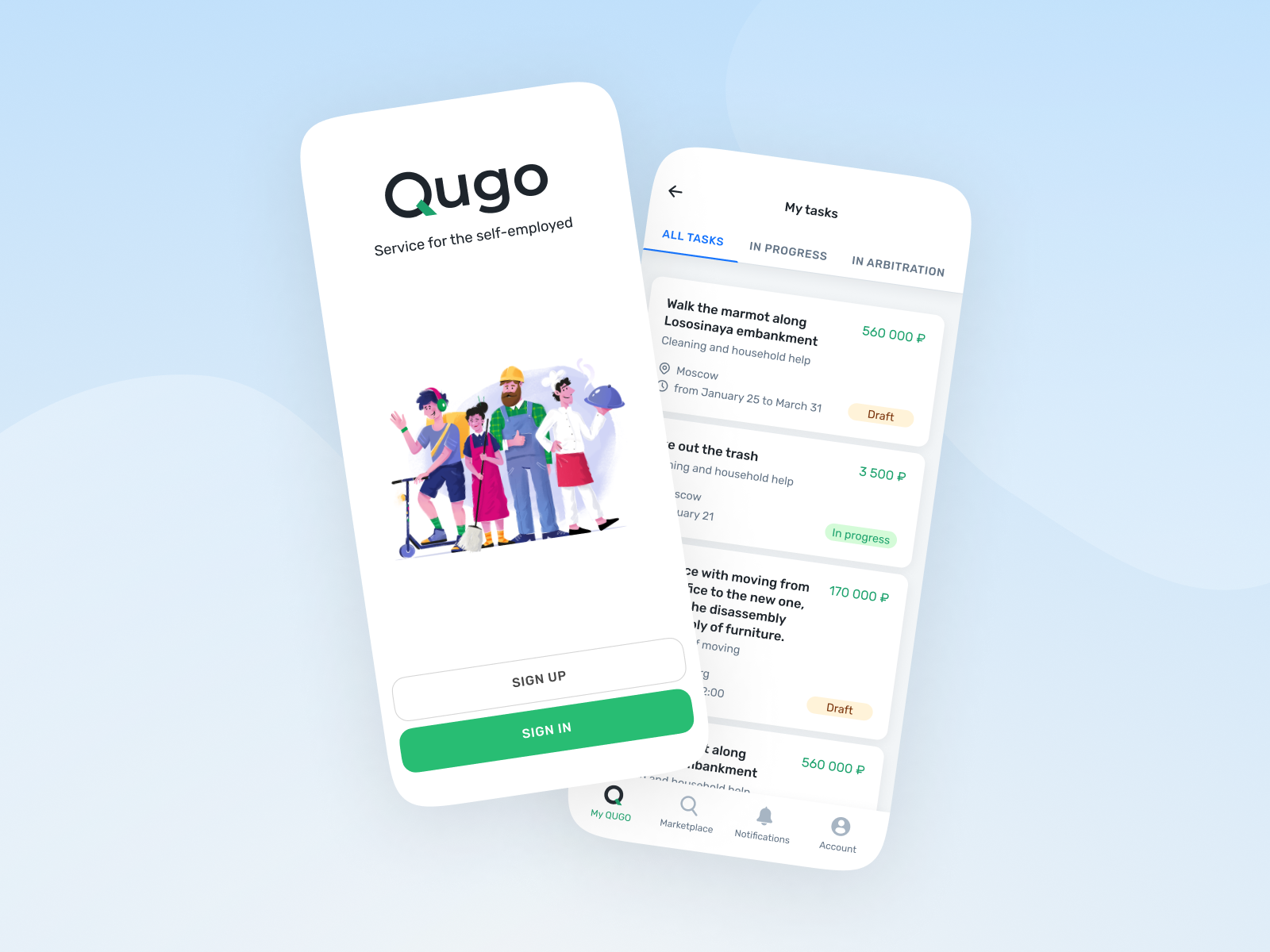 Qugo App by MKOMOV Studio on Dribbble