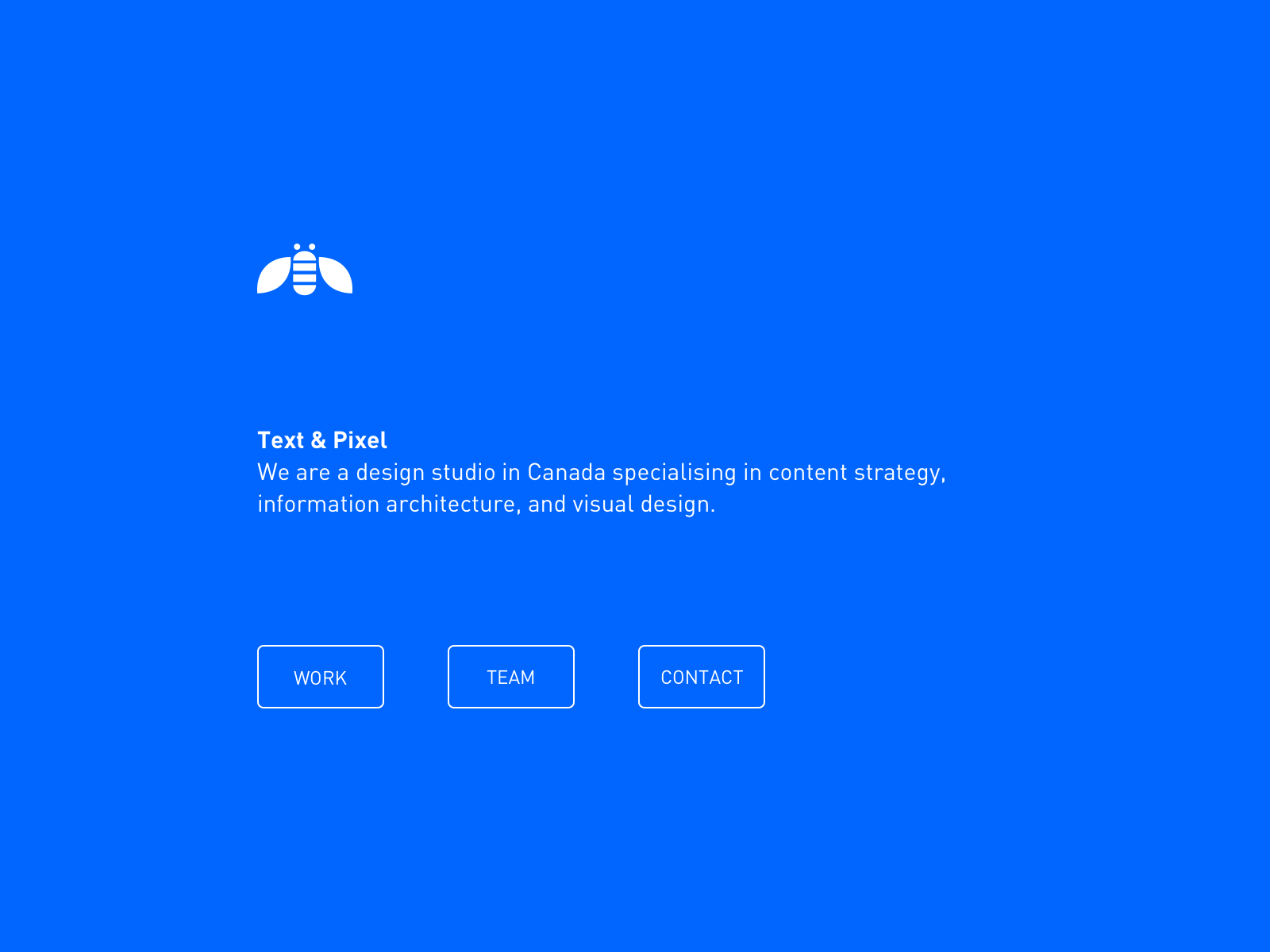 Text & Pixel Website Homepage Concept by David Edward Clark on Dribbble