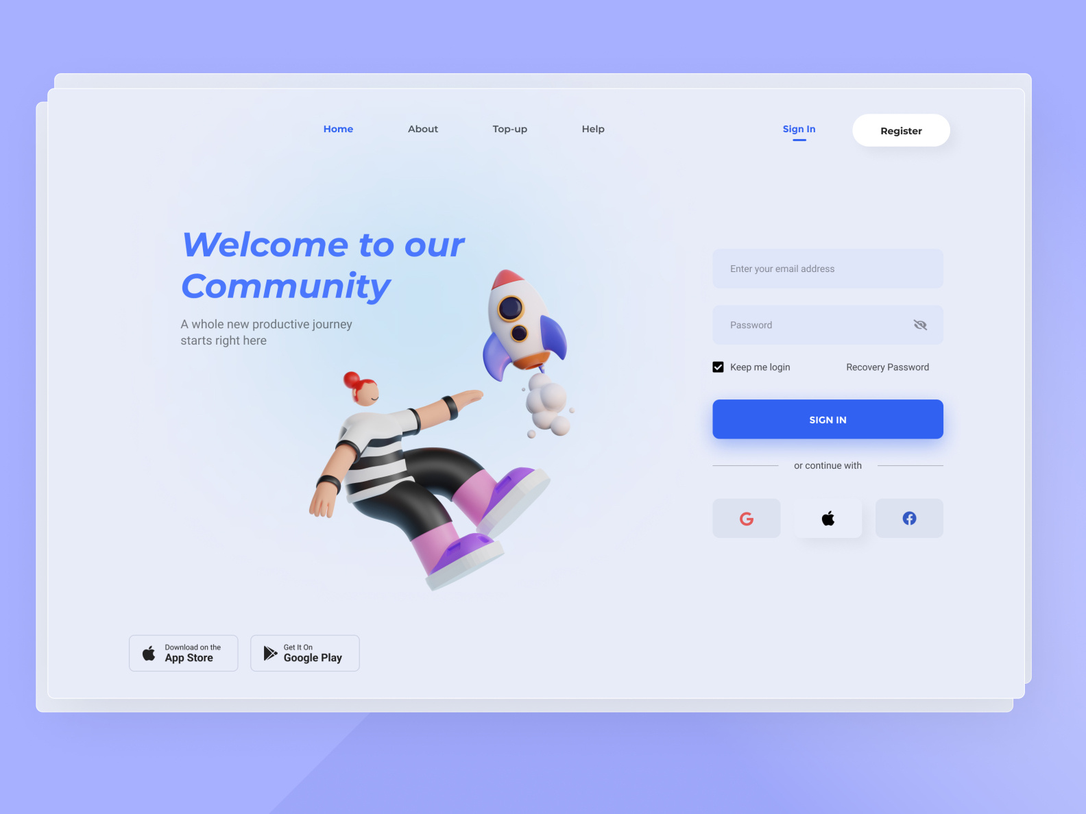 Login UI by Md Arman Sheikh on Dribbble