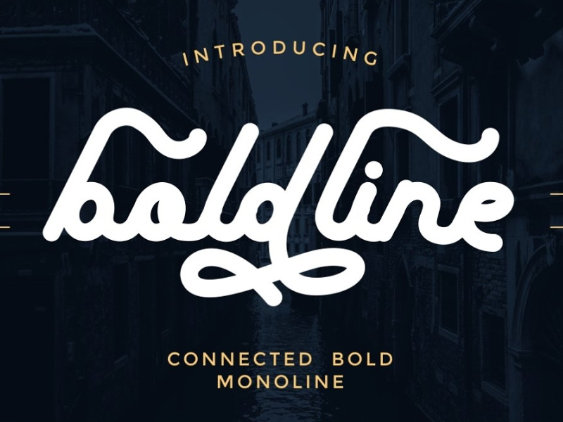 BOLDLINE - Connected Bold Monoline Typeface by PutraCetol Studio on ...