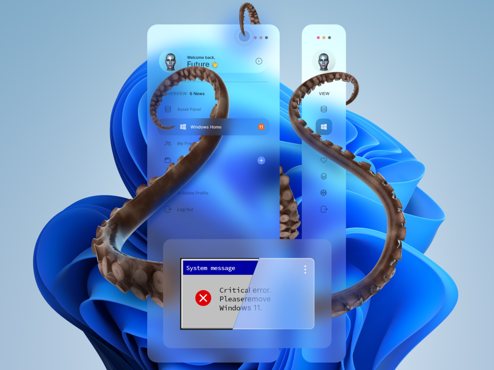 Windows 11 - Broken UI design by Julius Branding for Immersive Studios ...