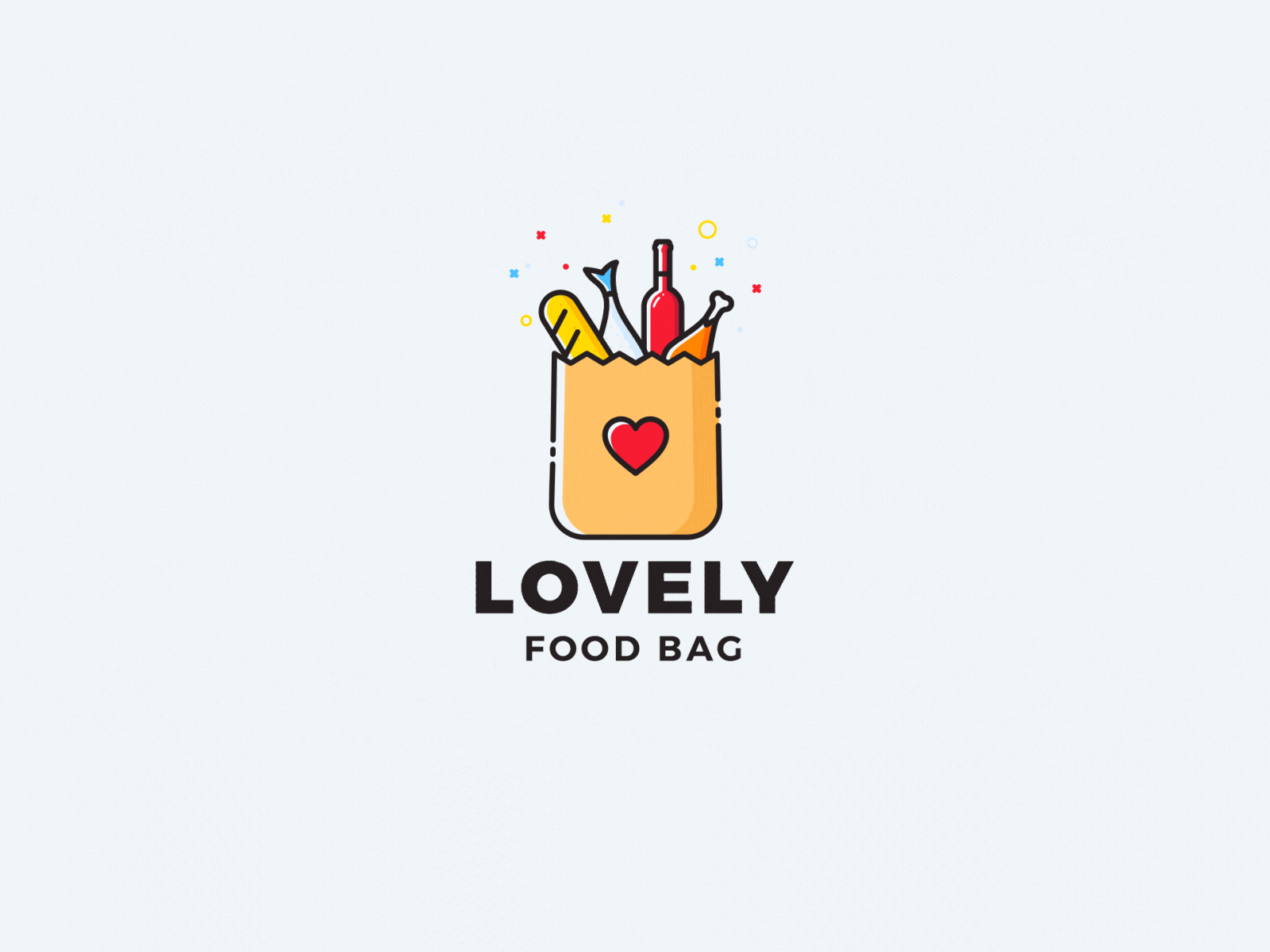 Lovely Food Bag Logo Animation by Mellow Mograph on Dribbble