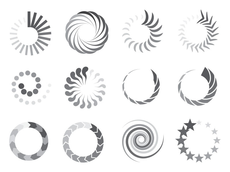 Loading status swirl circles spirals by Yaroslav Koval on Dribbble