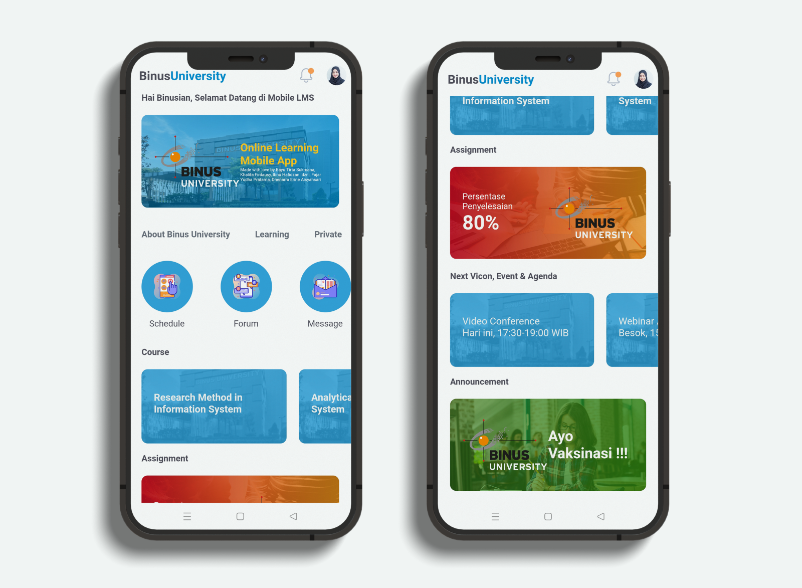 BINUS University Mobile App by btsukmana on Dribbble