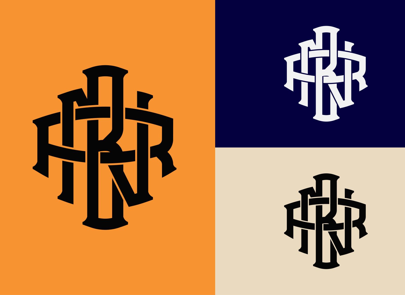 RNB Monogram logo for clothing brand by Saumen Roy on Dribbble