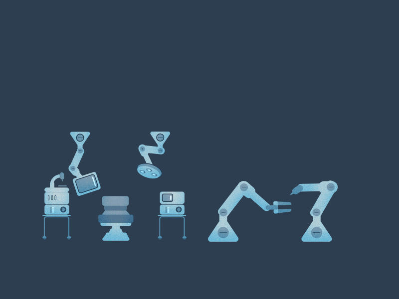 Machine detection illustration by Boaz Lederer on Dribbble