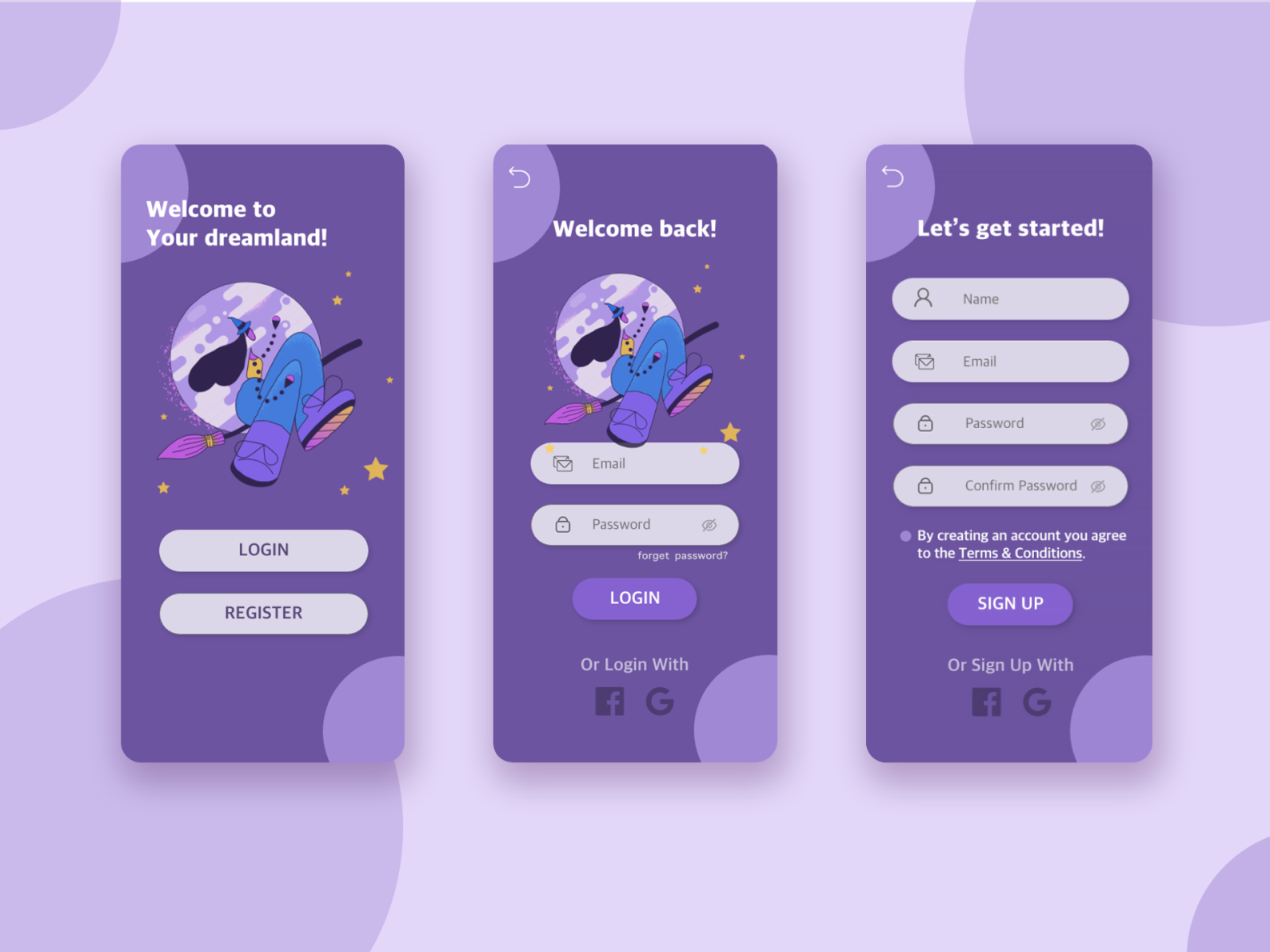 Daily UI Challenge 001 | signup page by yanxiao zhao on Dribbble