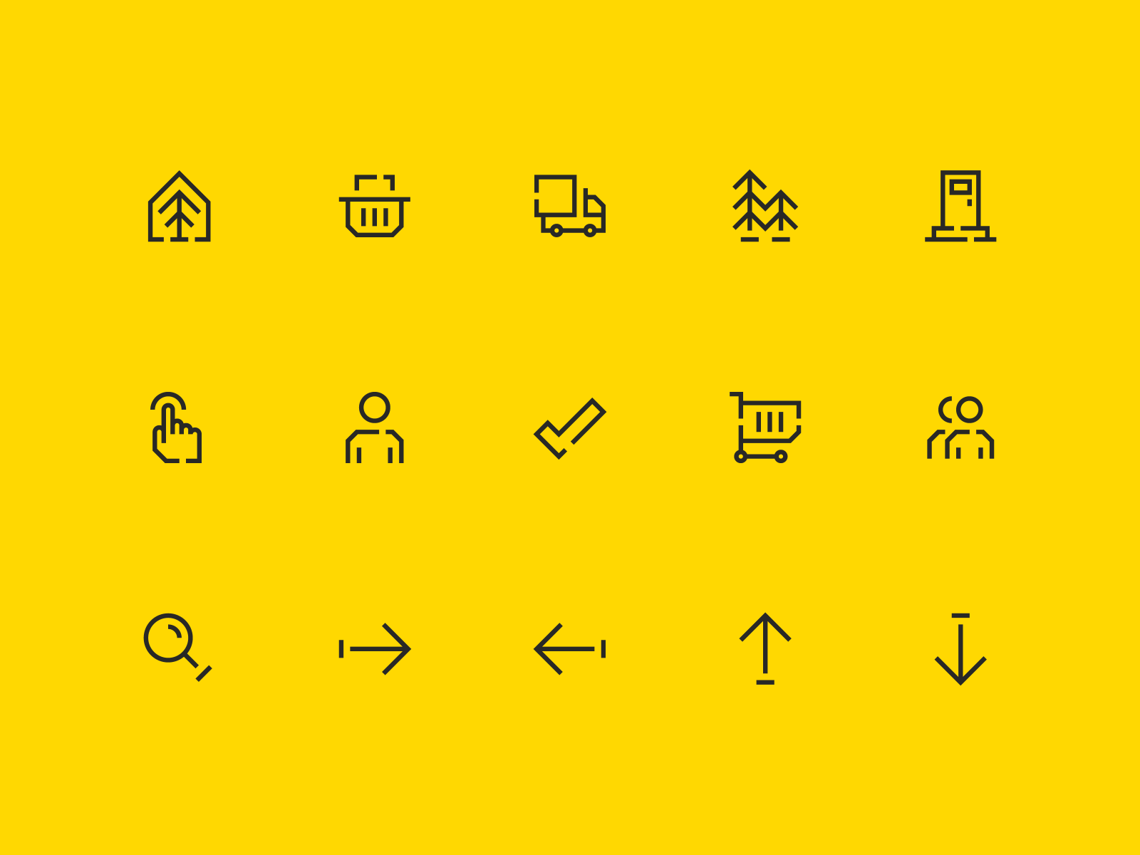 Timber Warehouse Iconography by Adam Burn on Dribbble