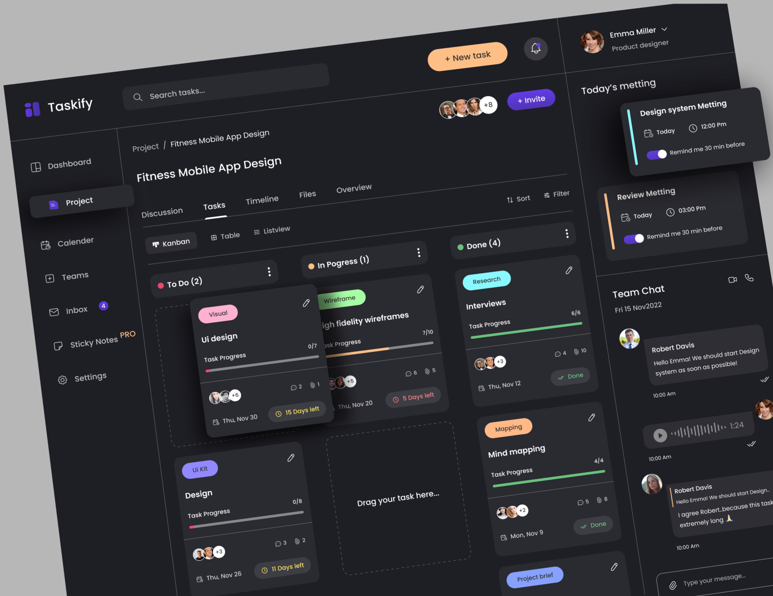Task Management Dashboard by Zahra Beheshti on Dribbble