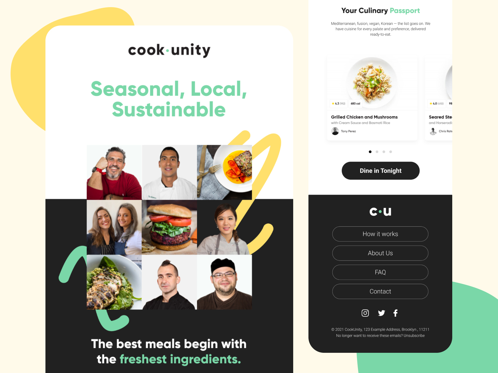 Email Newsletter Design for Cook Unity by KeyEicon Digital on Dribbble