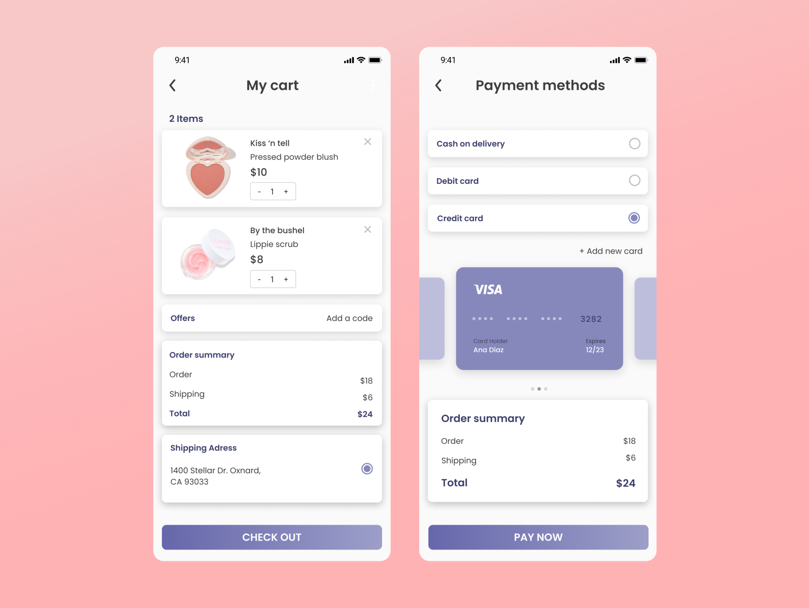 UI Marathon #13 - Check Out by Lucía Castaño on Dribbble