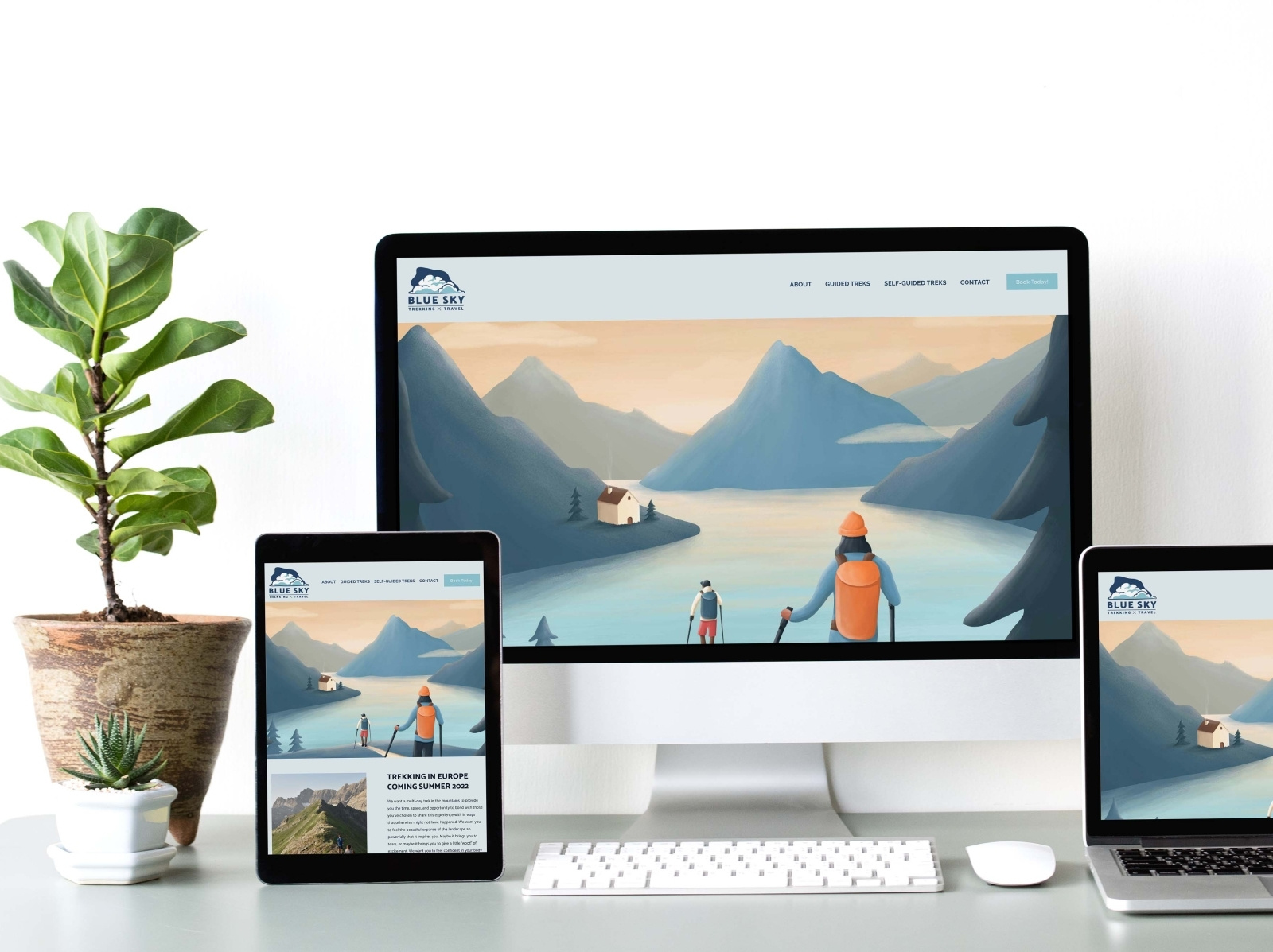 Blue Sky Trekking Website by MargMorg Studio on Dribbble