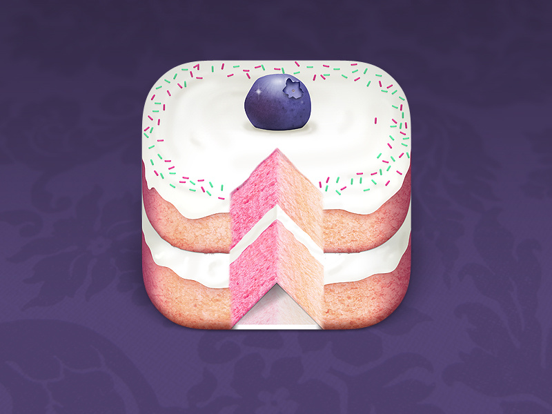 Cake iOS App Icon by Ryan Ford on Dribbble