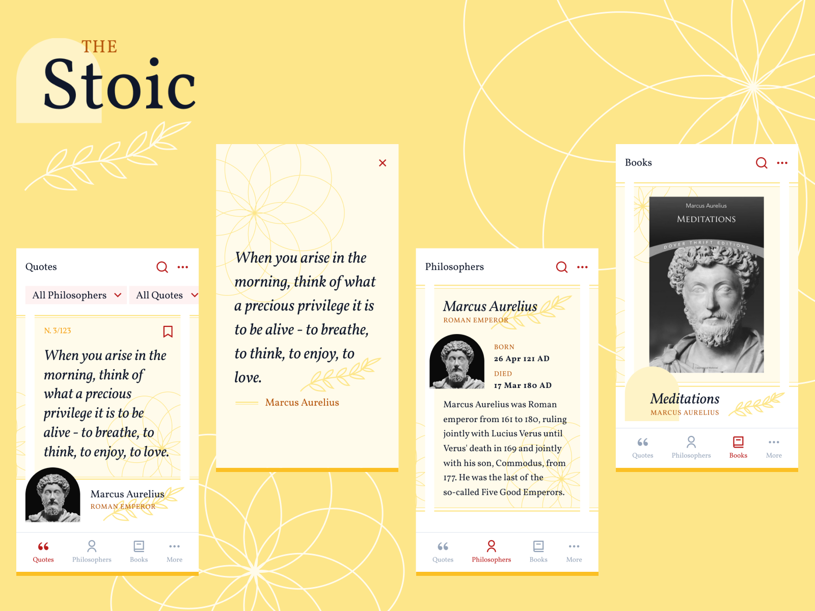 The Stoic app — Design Concept by Alberto Malagoli on Dribbble