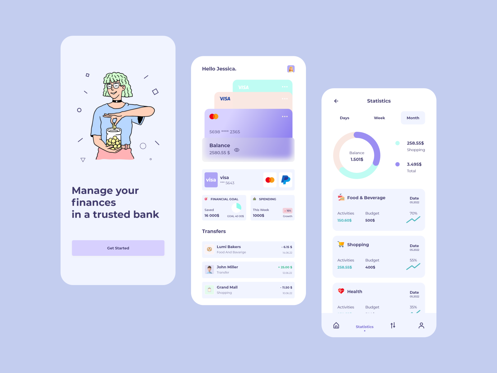 Solbank- Finance Mobile App by Lika Chigogidze on Dribbble