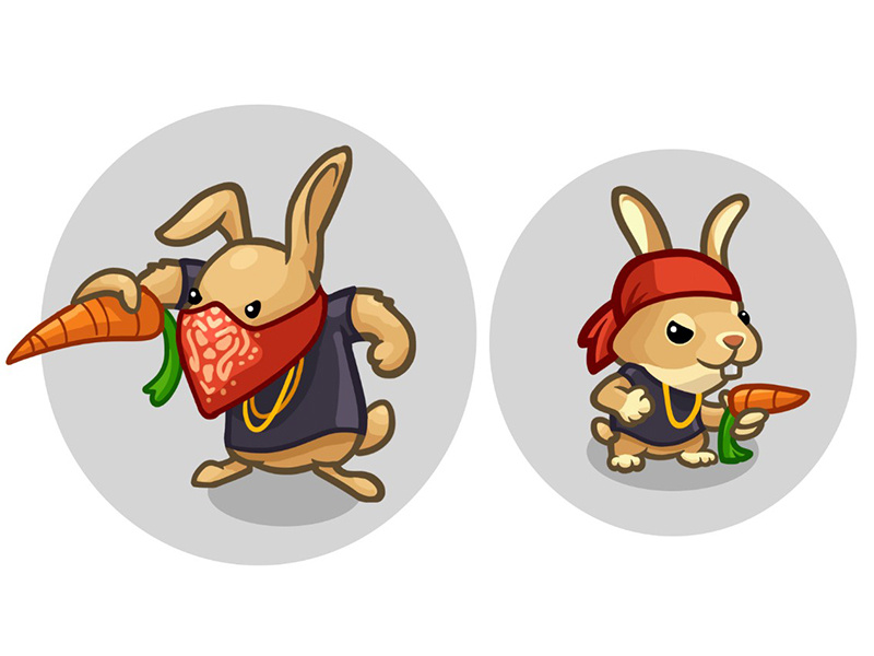 Animals gangster rabbit by GAMEPACK on Dribbble