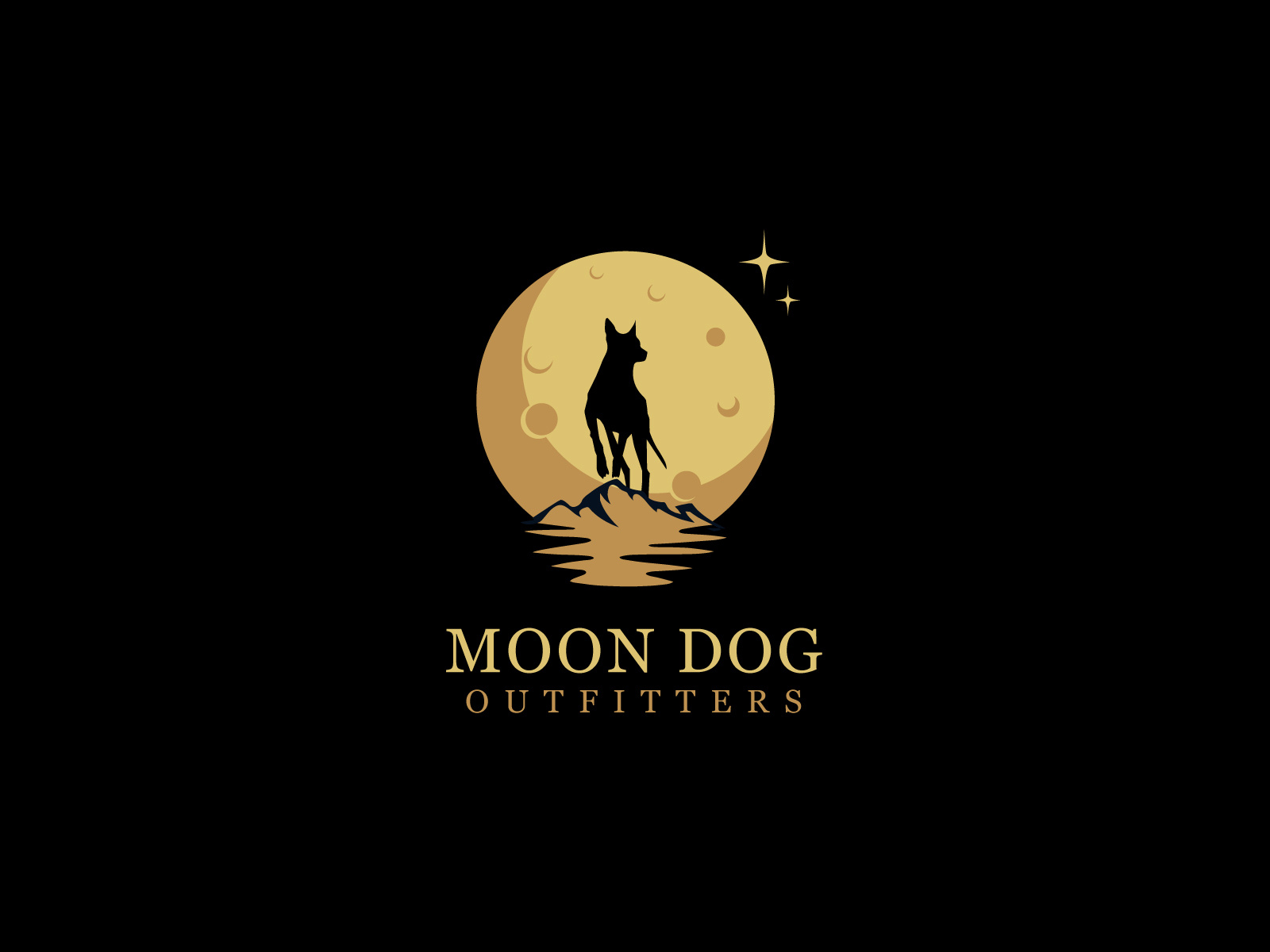 moon logo, dog logo, vintage logo by RAFIUL ISLAM on Dribbble