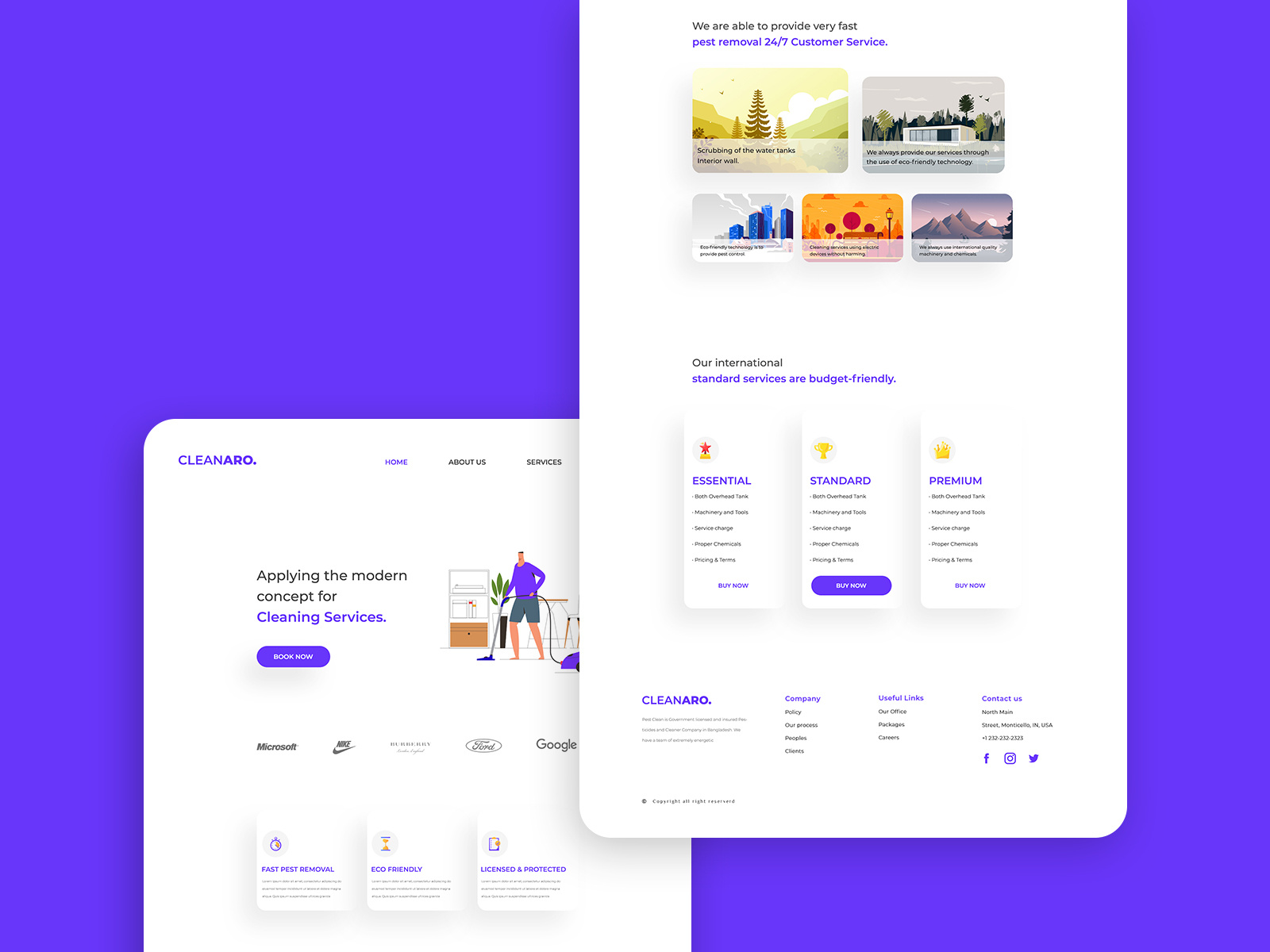 Cleaning Service Website Design | UX UI Concept by Shariful Islam on ...