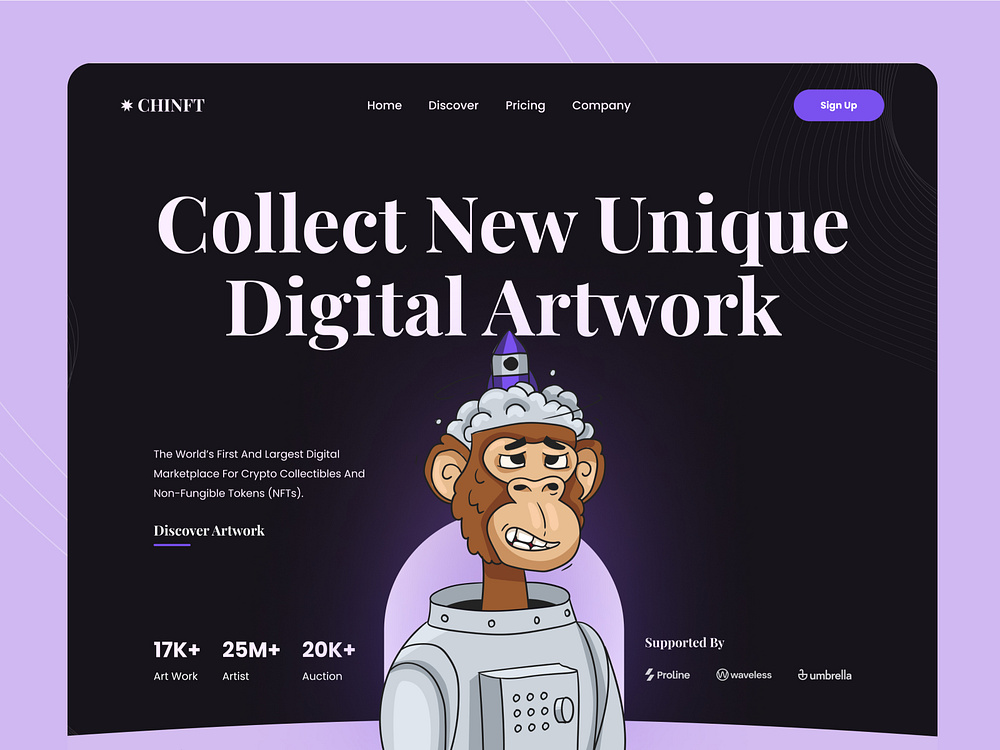NFT Website Header by Shariful Islam on Dribbble