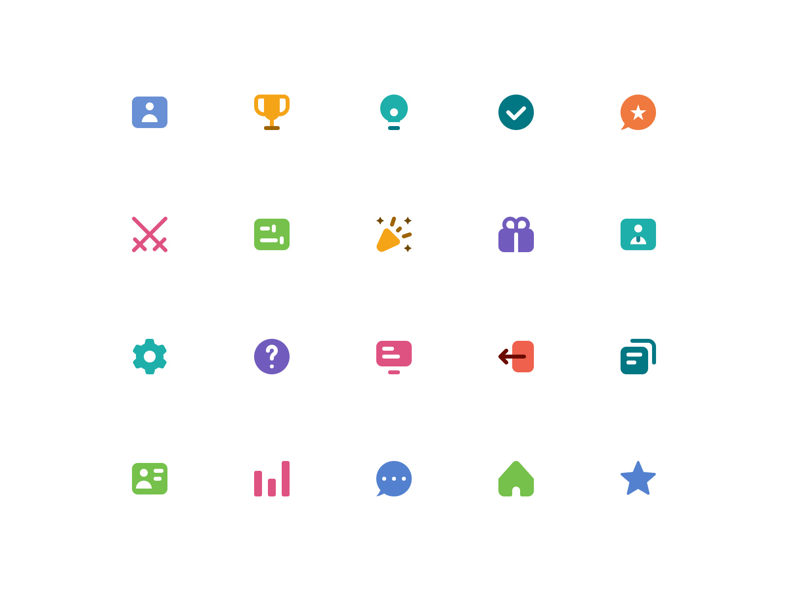 Colorful sidebar icons by Alice Holm on Dribbble