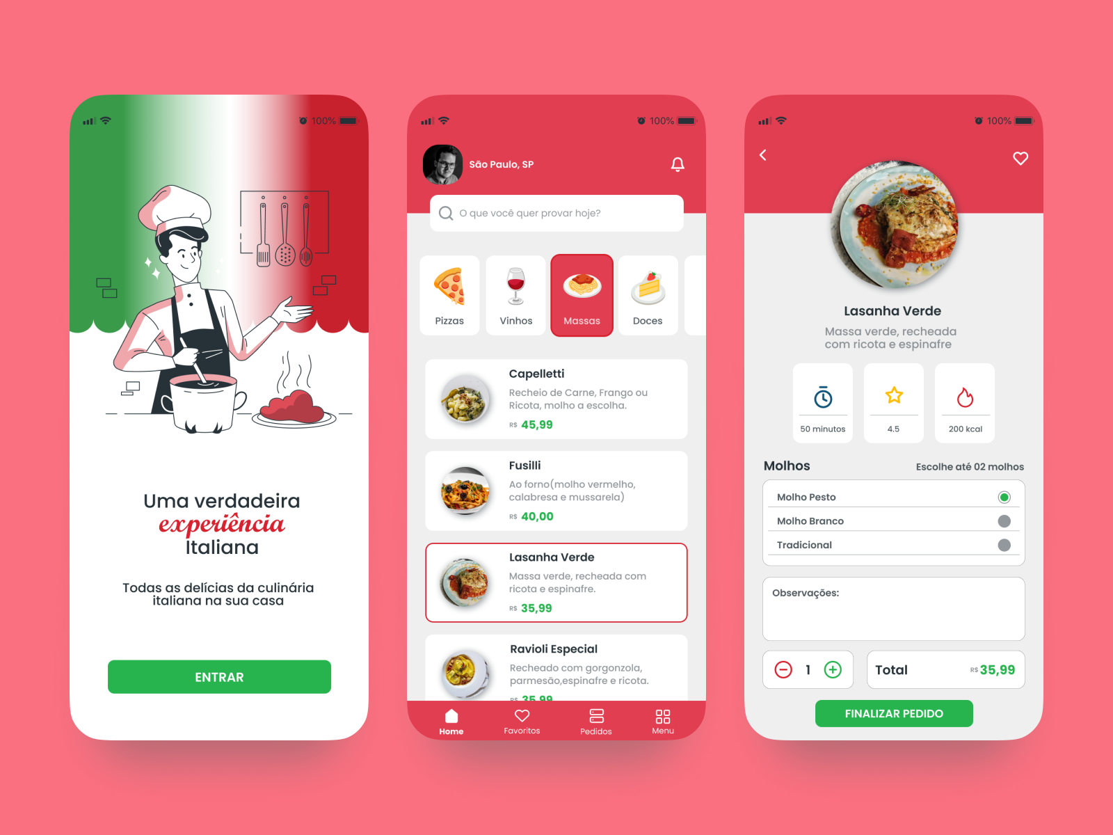 App ItalianFood 🍽️ by Thamires da Costa on Dribbble