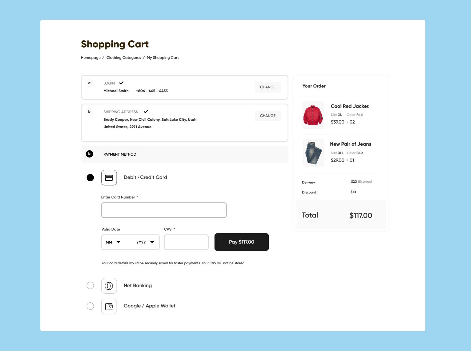 06. Shopping Cart UI by Gabriella Soler on Dribbble