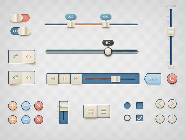 Retro UI Kit by Maksim Petrushin on Dribbble