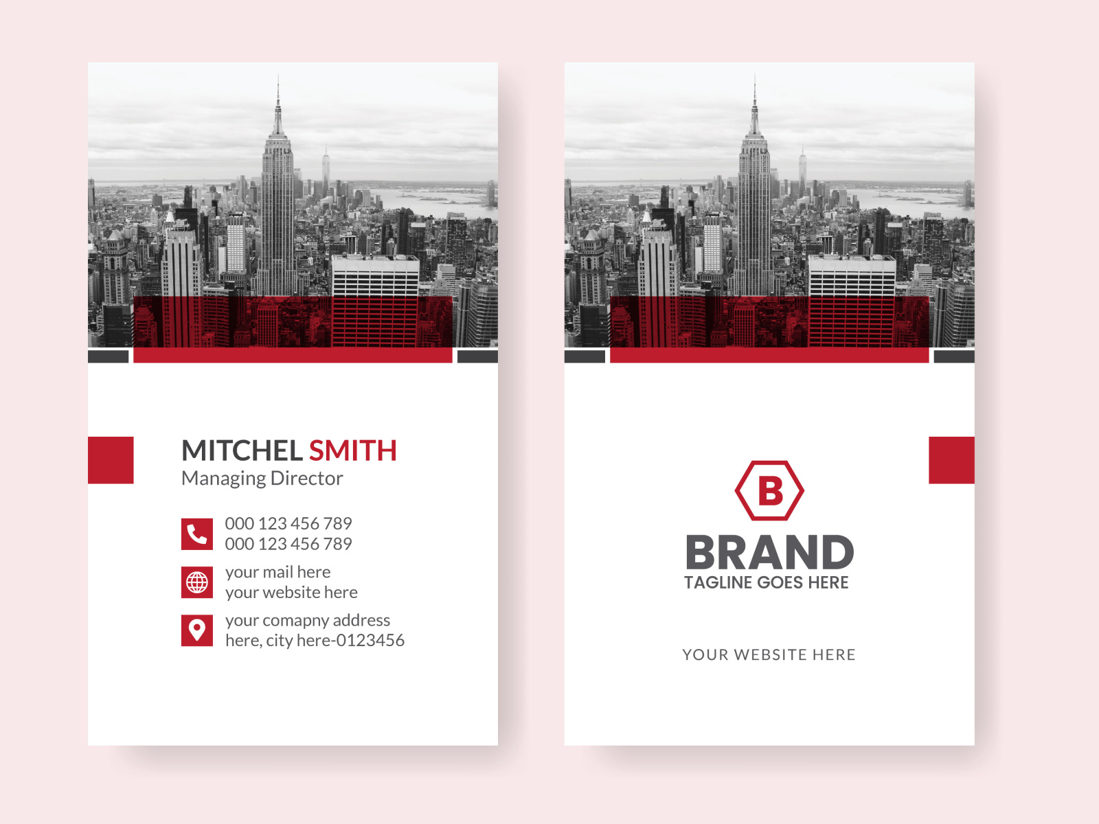 Creative vertical business card design by Hafizul Islam on Dribbble